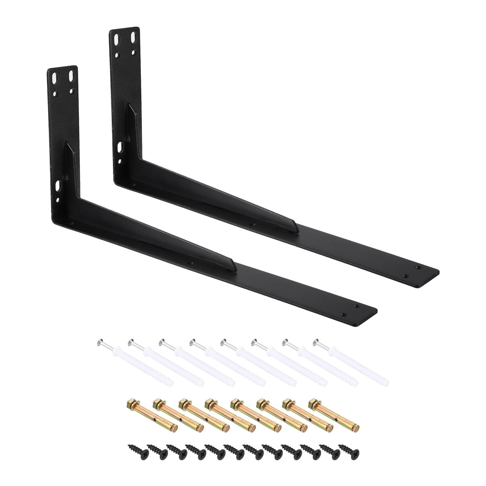 Shelf Brackets, 2 Pack 200x445mm - Cold Rolled Steel Floating Shelves ...