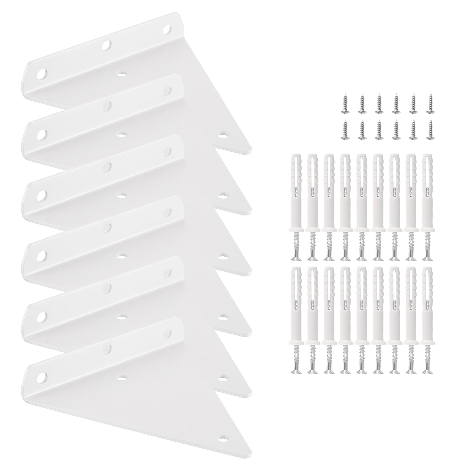 Shelf Brackets, 6Pcs 140mm - Stainless Steel Invisible Triangle Bracket ...