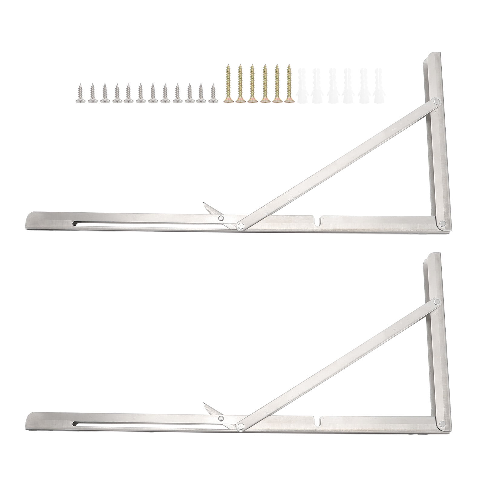 Shelf Brackets Bracket Wall Stainless Steel Folding Holders Mounting ...