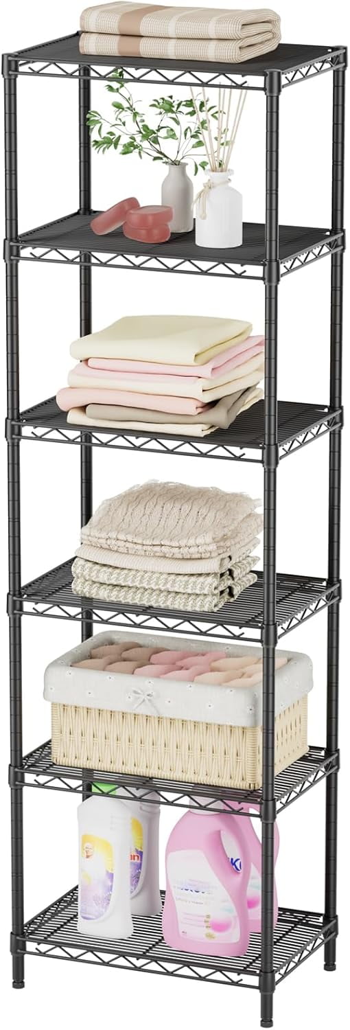 Shelf Closet Wire Shelving：Adjustable Metal Unit for Laundry Room ...