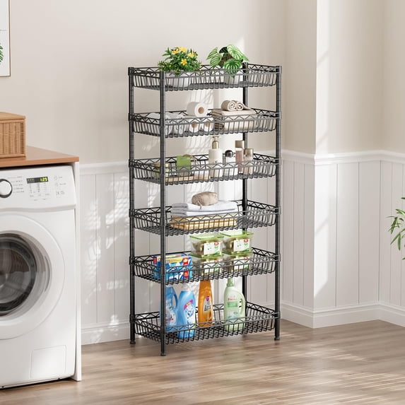 Shelf Closet Wire Shelving: Adjustable Metal Unit for Laundry Room ...
