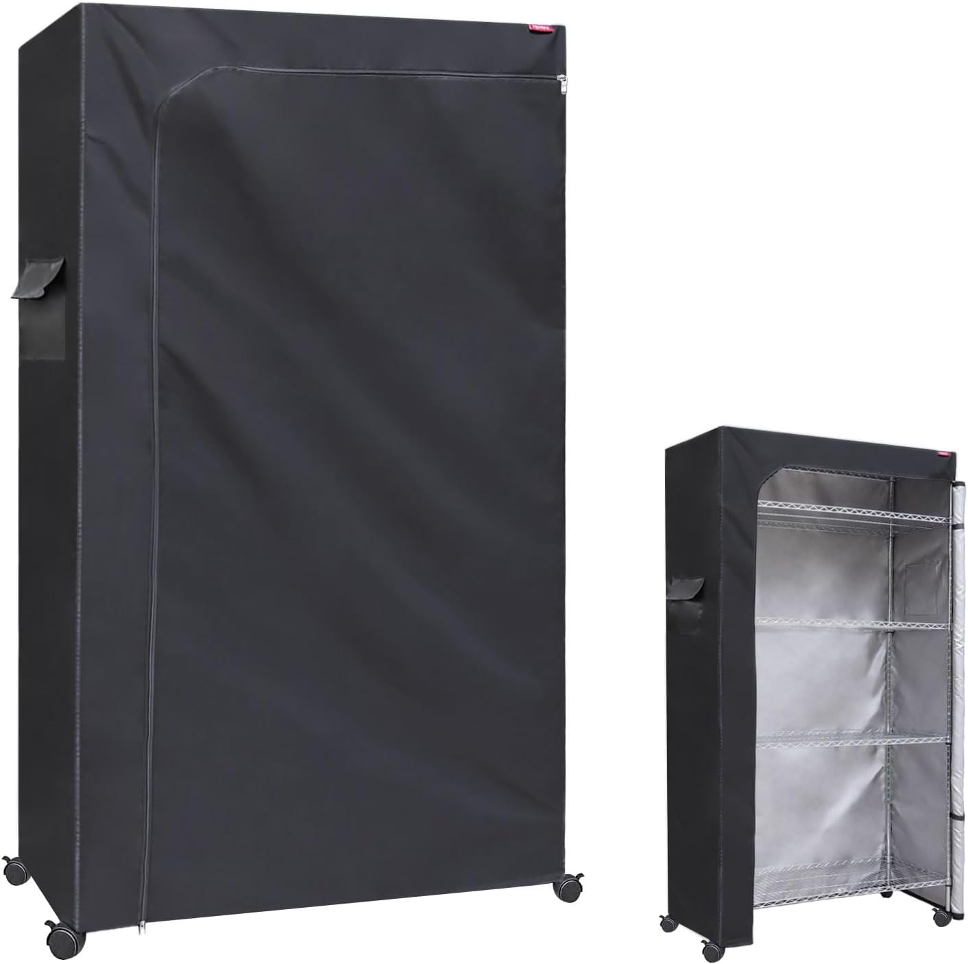 Shelf Cover Wire Rack Shelving Cover 48X24X72,The Two-Way Zipper Design ...