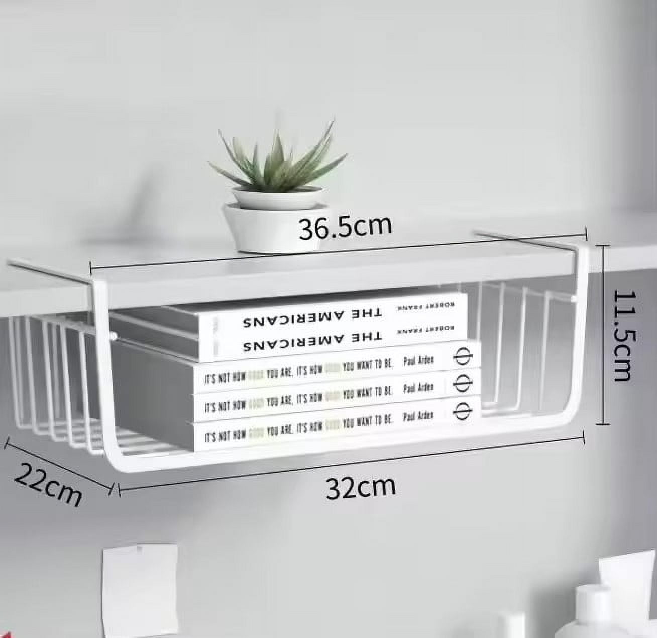 Shelf Desk Cabinet Storage Rack Under Table Hanging Mesh Basket ...