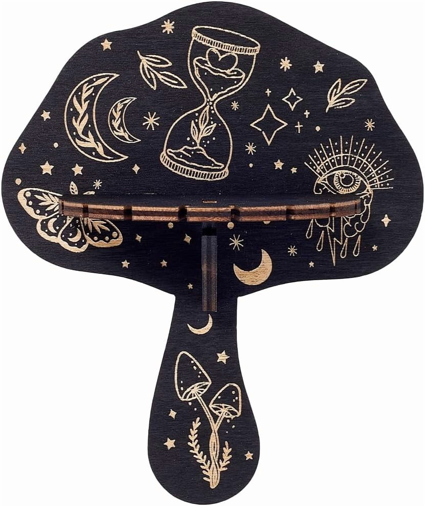 Shelf Display Wooden Wall Shelf Mushroom Hourglass Floating Shelves ...