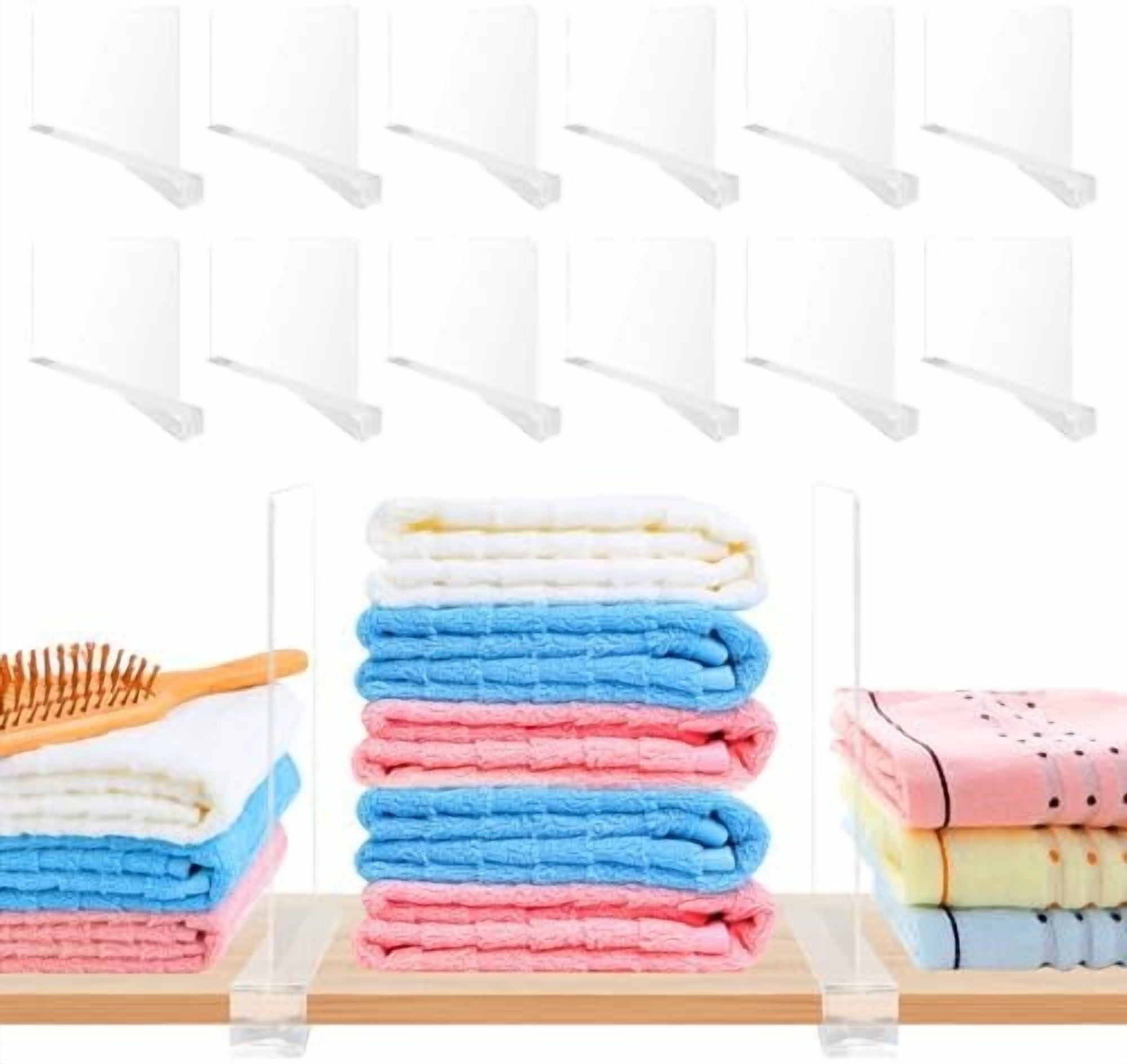 Shelf Dividers 12 Pack Acrylic Shelf Dividers for Closet Organization ...