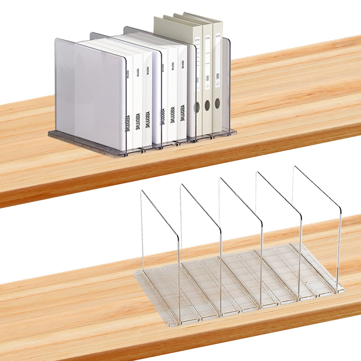 Shelf Dividers Clear Purse Organizer for Closet Adjustable Shelf ...