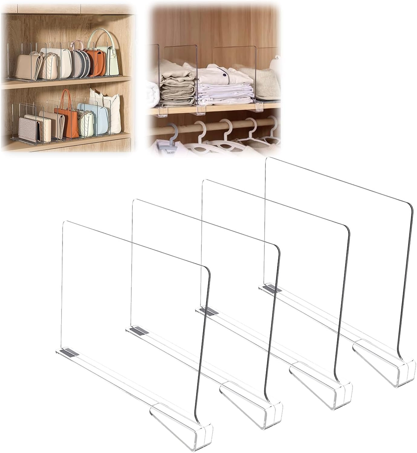 Shelf Dividers Purse Organizer for Closet, Handbag Organizer Purse ...