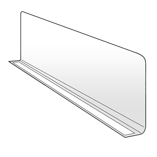Shelf Dividers for Retail Stores - Lightweight, Clear Adhesive Mount 3 ...