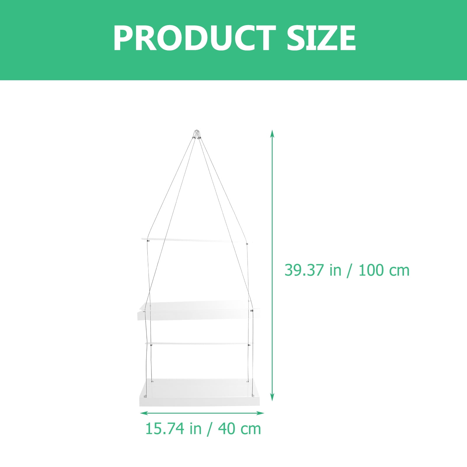 Shelf Hanging Shelves Wall Window Rope Rack Planter Acrylic Flower ...