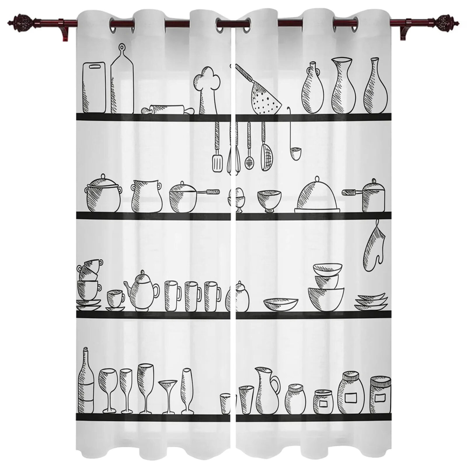 Shelf Kitchen Curtains for Living Room Luxury Bedroom Window Curtain ...