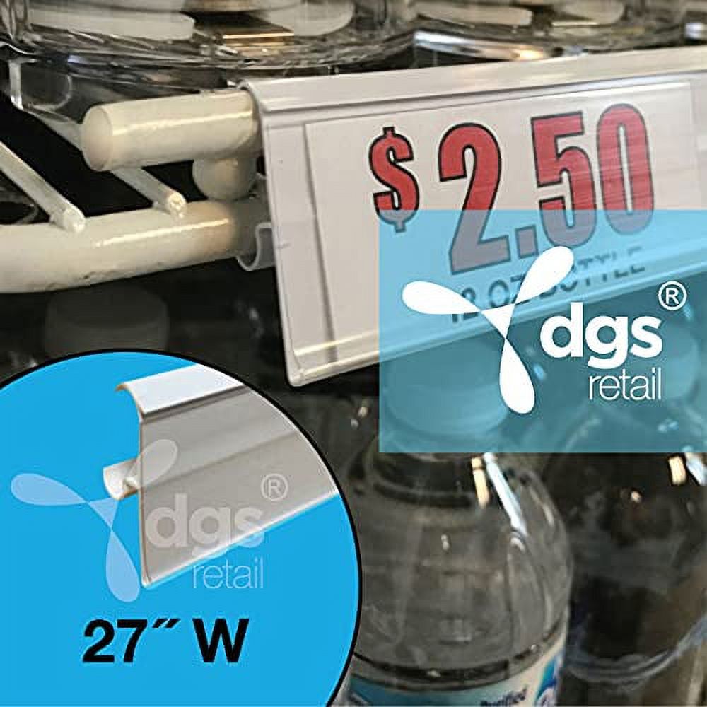 Shelf Label Holder, 100 Pack Shelf Strip Price Tag Holder for 7/8”H ...