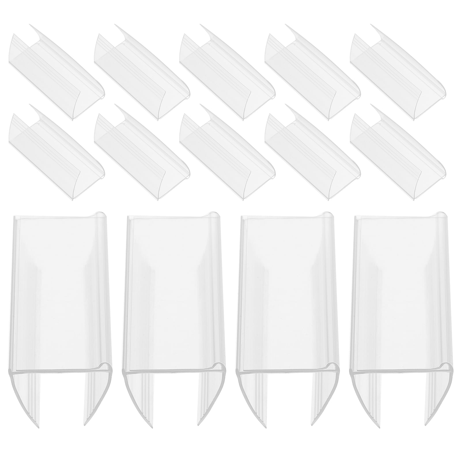ifundom PVC Clear Clip On Shelf Label Holders 30pcs for Supermarket ...
