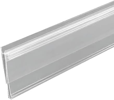 Shelf Label Strip with Shelf Talker Gripper, 25 Pack Snap-in 1.25”H ...