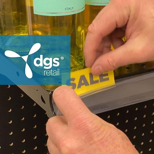 Shelf Label Strip with Shelf Talker Gripper, 50 Pack Snap-in 1.25”H ...