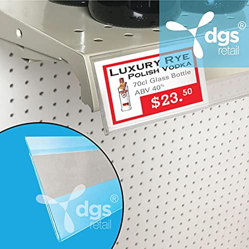 Shelf Label Strips, 50 Pack 1.75” Self Adhesive Shelf Label Holder Price Tag Strips for Metal ...