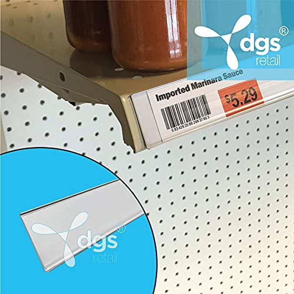 Shelf Label Strips Self Leveling Tag Holders, 50 Pack Self Adhesive 1. ...