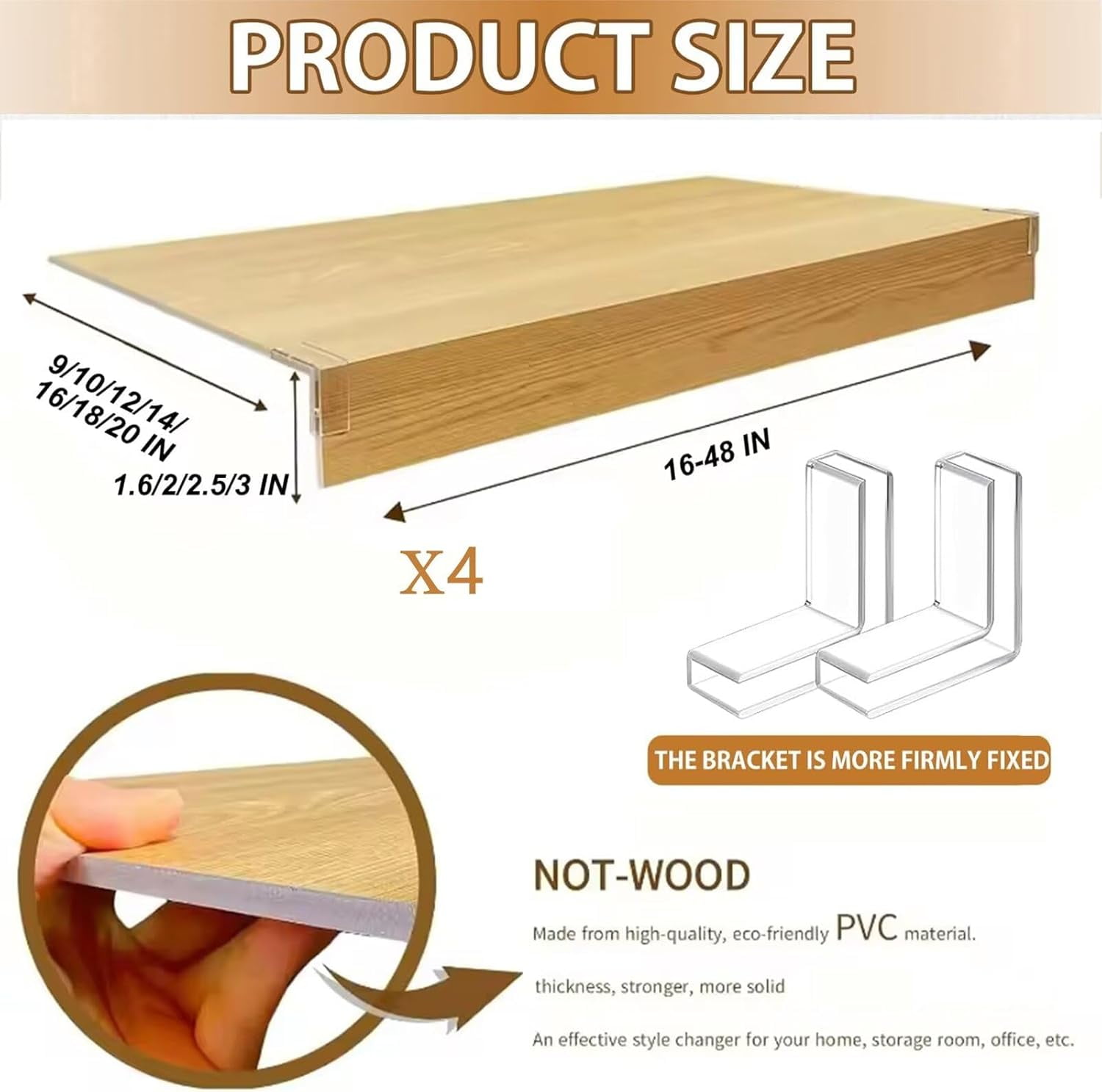 Shelf Liners for Wire Shelves - 4PCS Foamed PVC Refrigerator Shelf ...