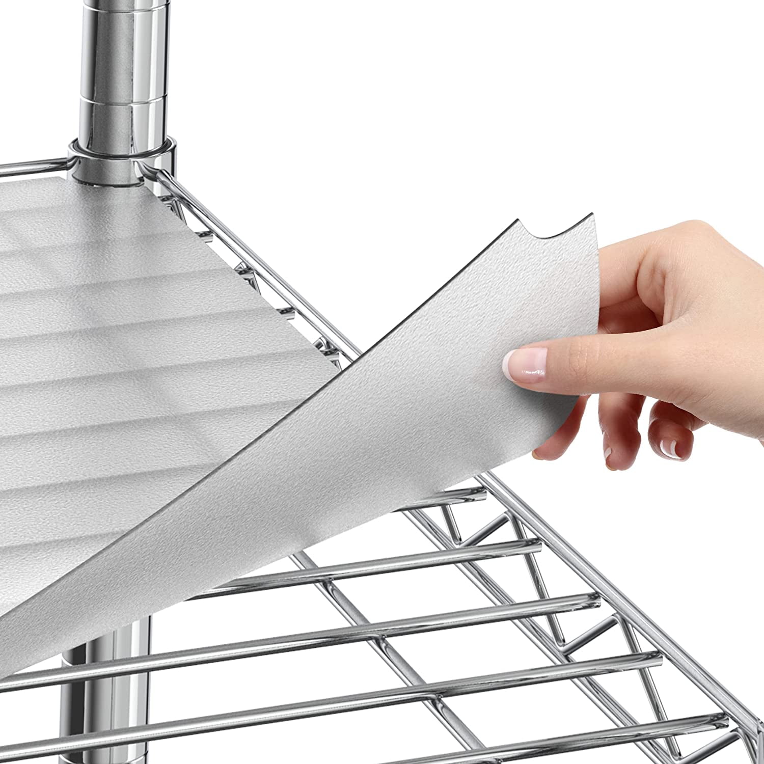 Shelf Liners for Wire Shelf System - Set of 4-24 x 48 inch - Frosted ...