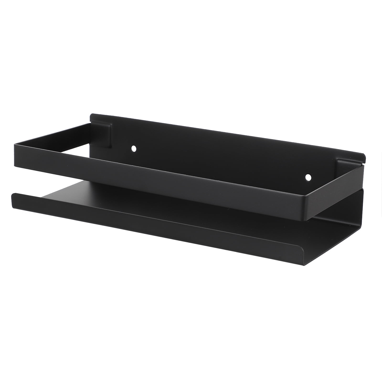 Shelf Organizer for Cabinet White Storage Shelves Tray Rack Black ...