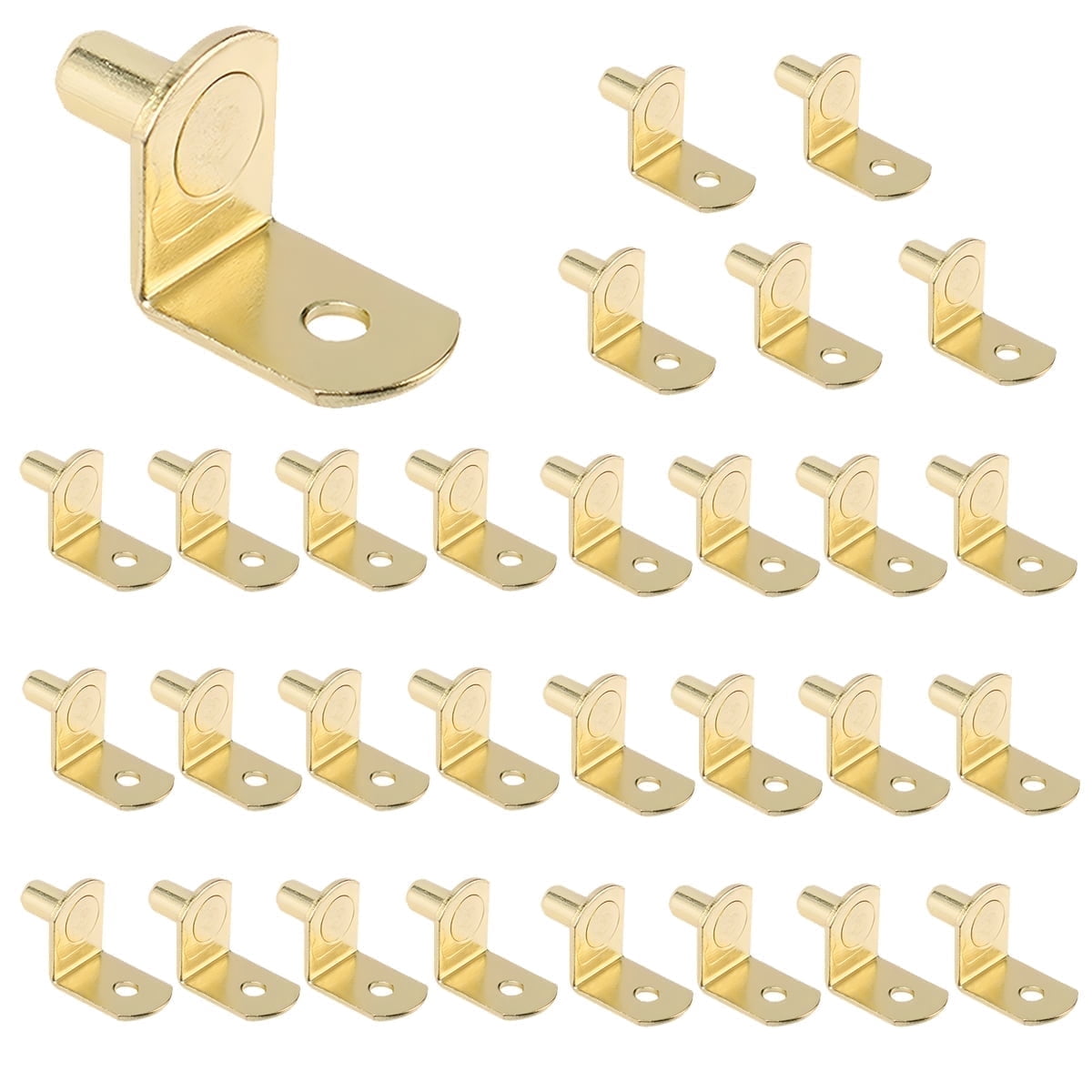 60PCS 1/5 Inch 5 mm Shelf Pegs Polished Brass Shelf Support Pins L ...