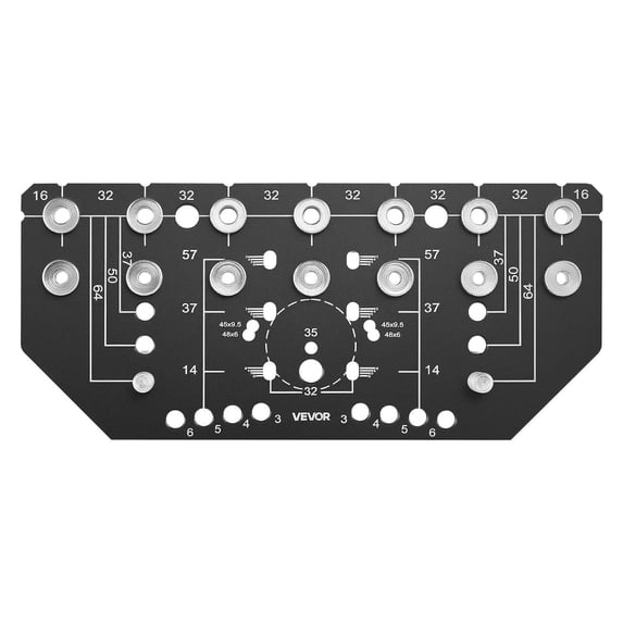 Shelf Pin Jig and Hinge Jig Two-in-One Aluminum Alloy Cabinet Hole ...