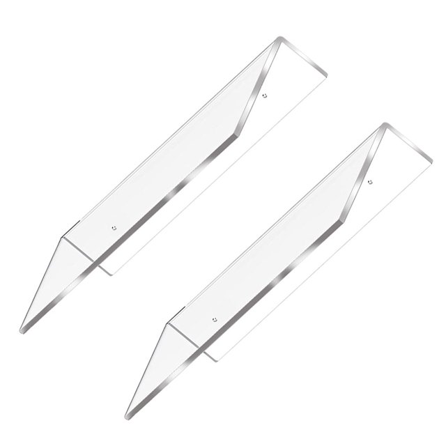 Shelf Plastic Floating Shelves Wall Bookshelf Clear Storage Ledge ...