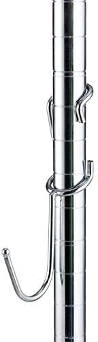 Shelf Pole Hooks | 5-Pack J Hooks | Chrome | Secure Snap-On Hanging for ...