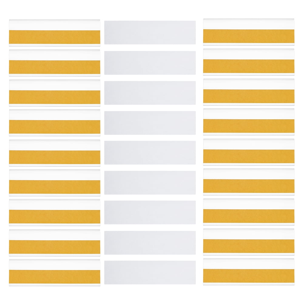 Shelf Price Signs,30 Sets of Self Adhesive Label Holders with Paper ...