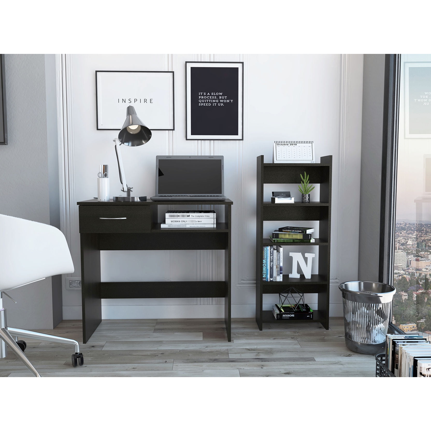 Shelf Storage Desk | Industrial Style Home Office | Upgrade Your Office ...