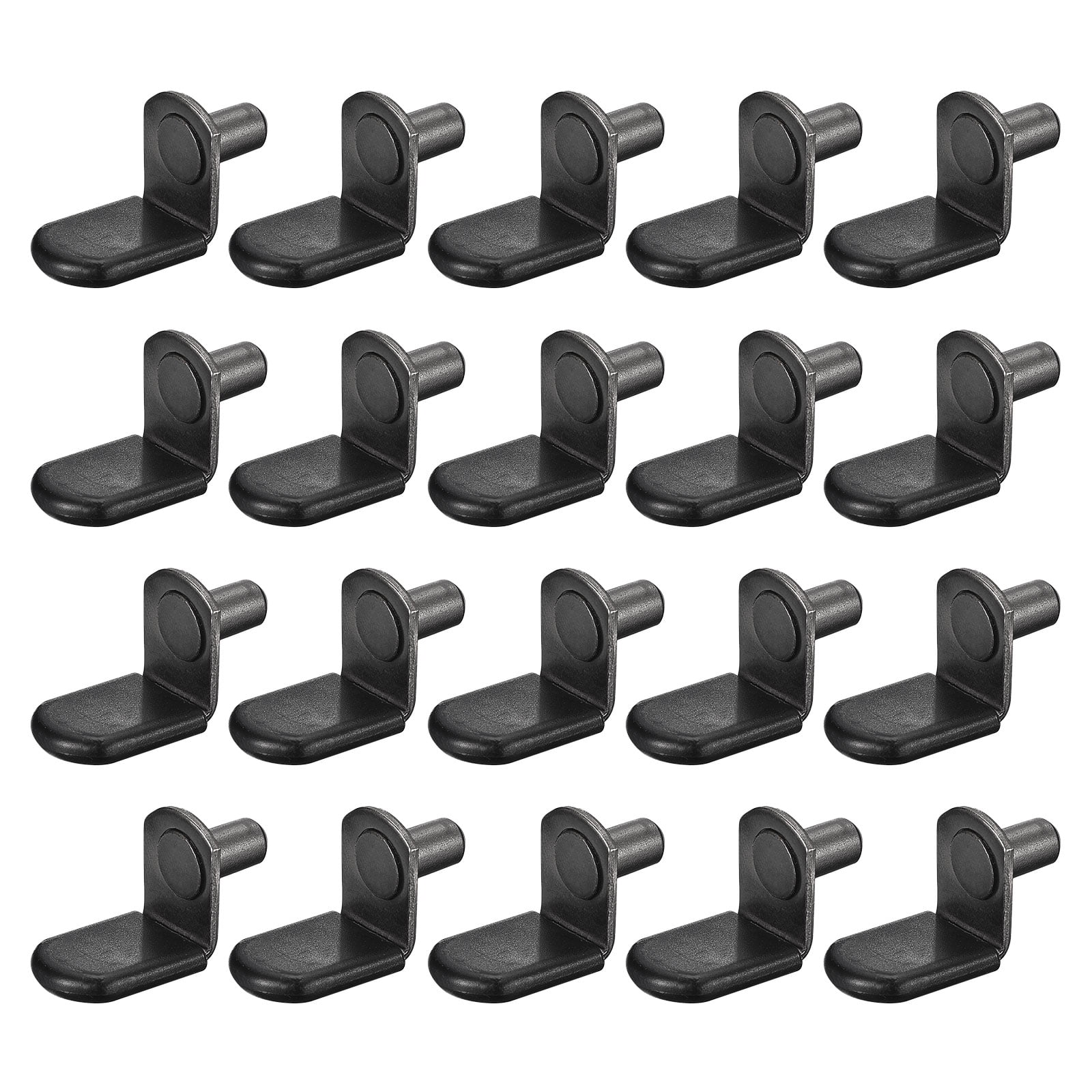 Shelf Support Pegs, 25 Pack 6mm L-Shaped Shelf Pin with Rubber Sleeve ...