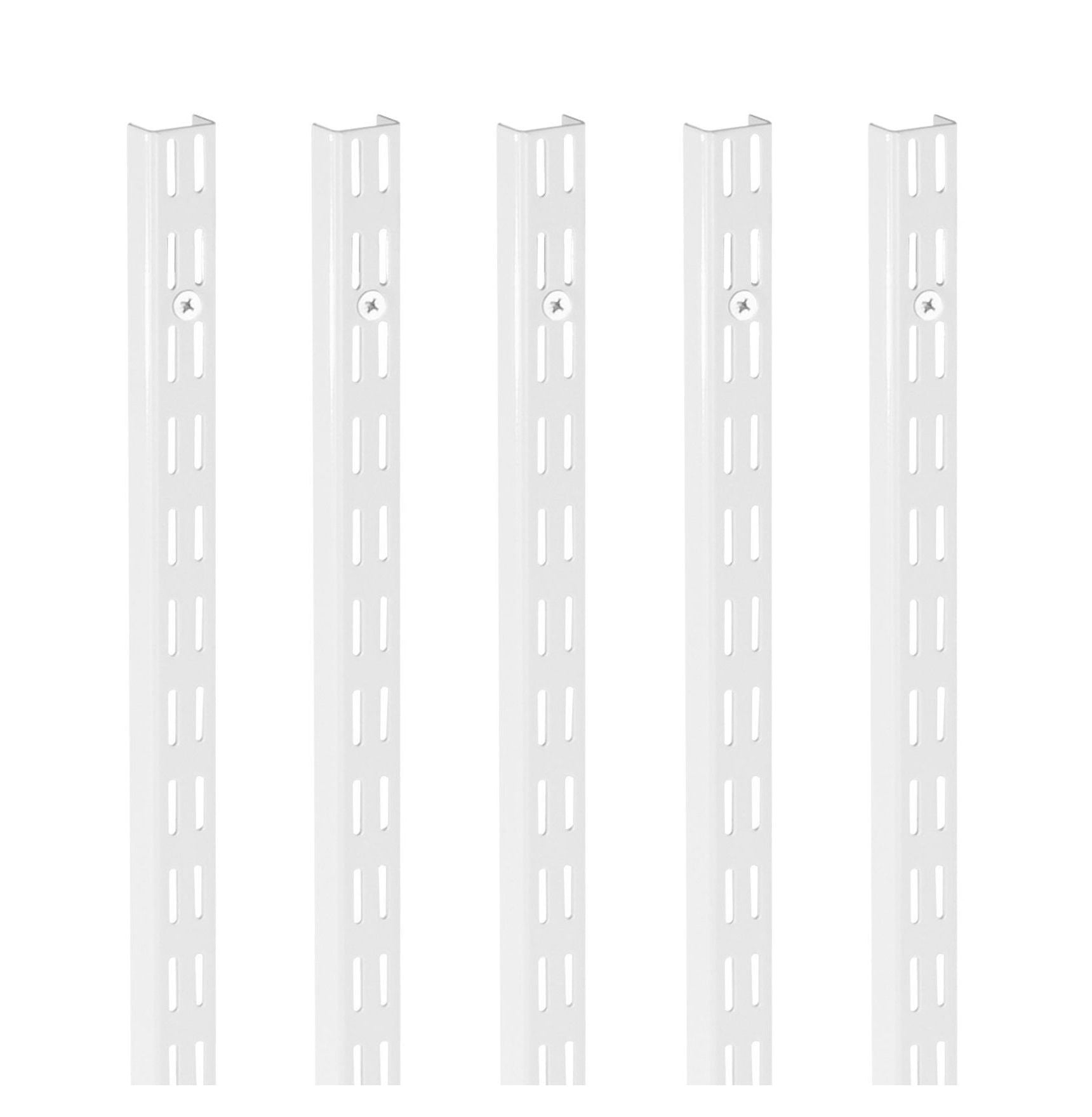 Shelf Track 60 Inch 5 Pack, Adjustable Wall Mounted Shelf Pilaster ...