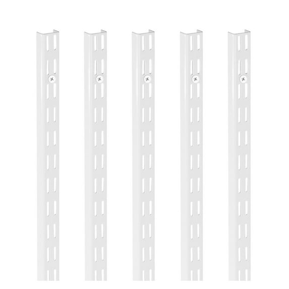 Shelf Track 60 Inch 5 Pack, Adjustable Wall Mounted Shelf Pilaster ...