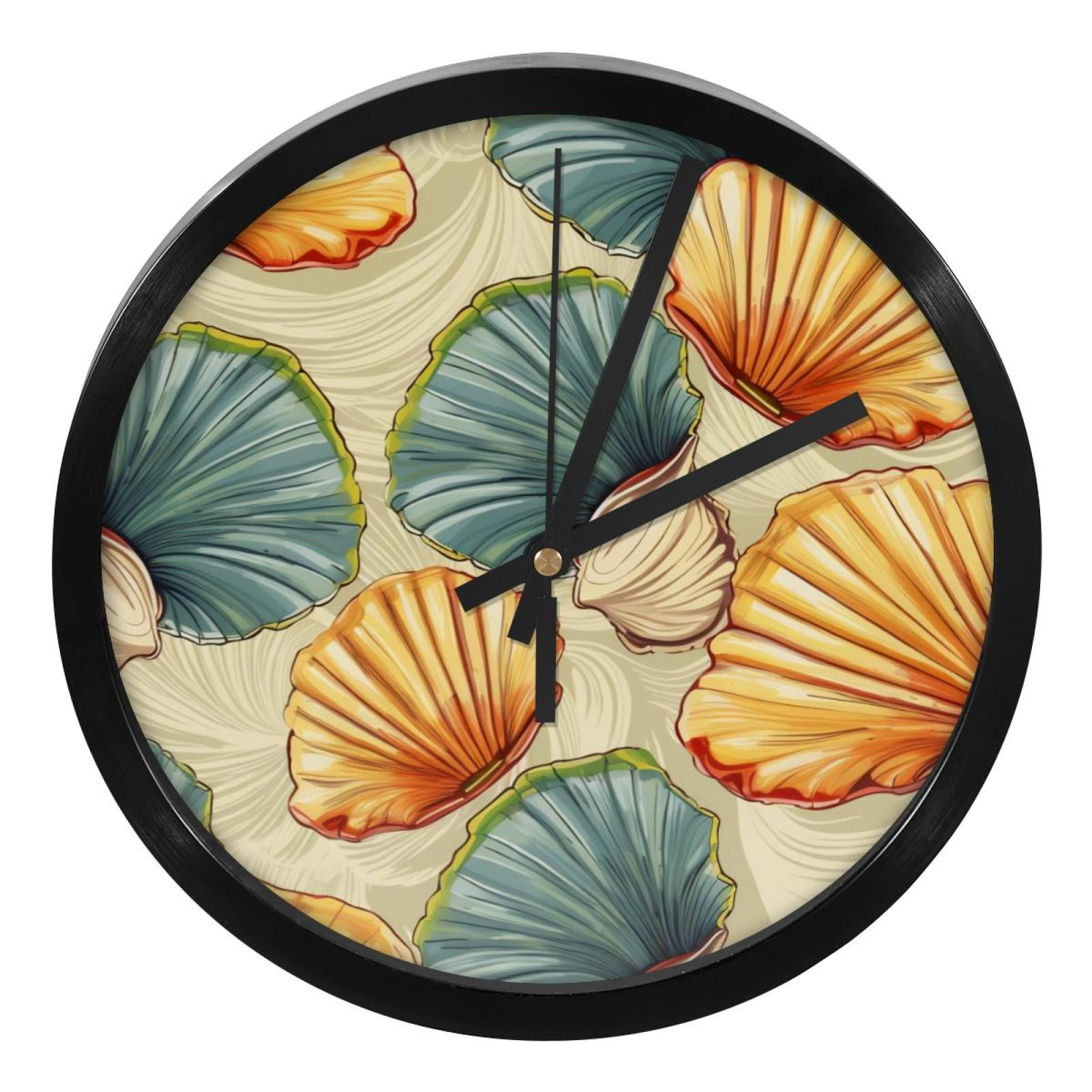 Shell 9.8 Inch Silent Round Digital Wall Clock - Battery Operated ...