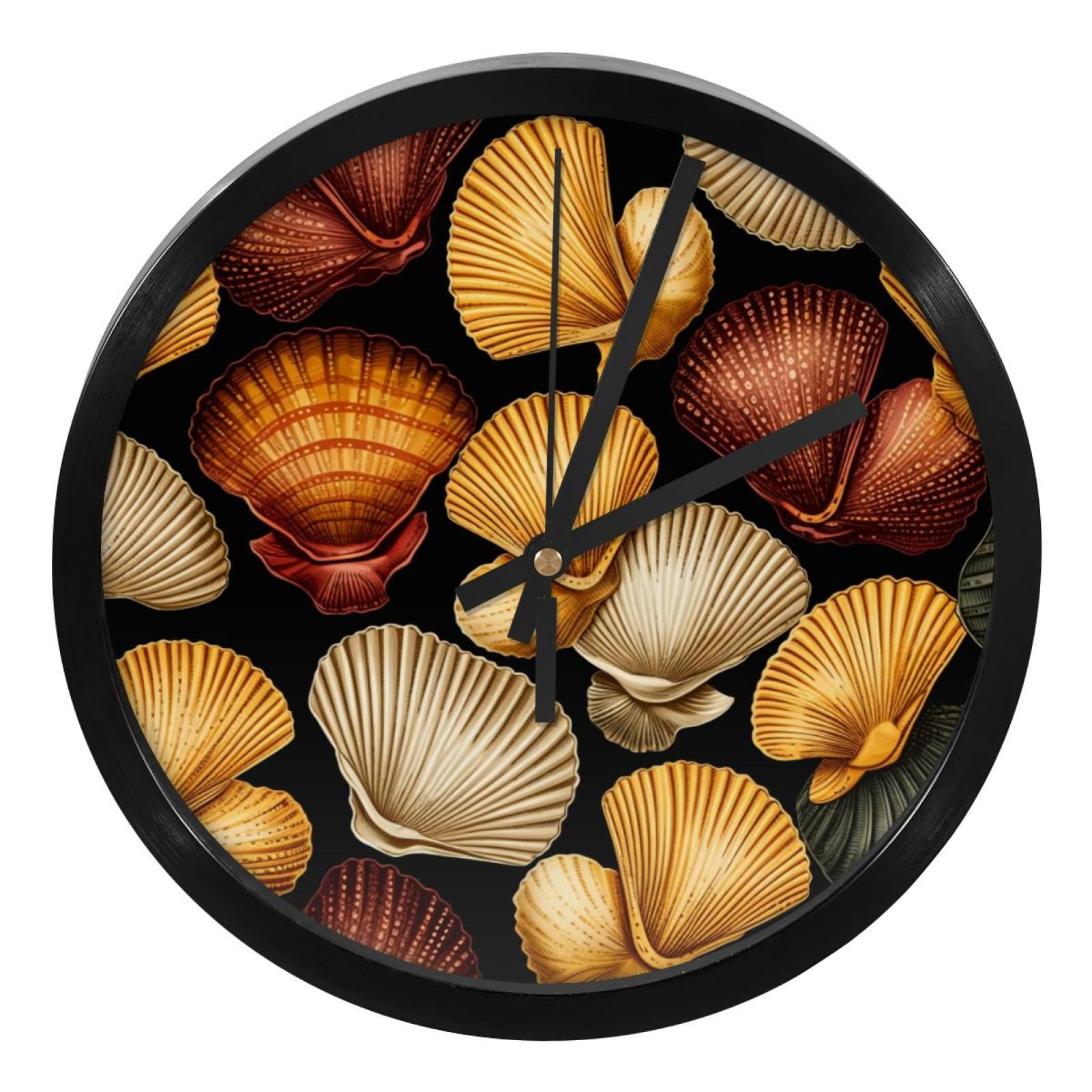 Shell 9.8 Inch Silent Round Digital Wall Clock - Battery Operated ...