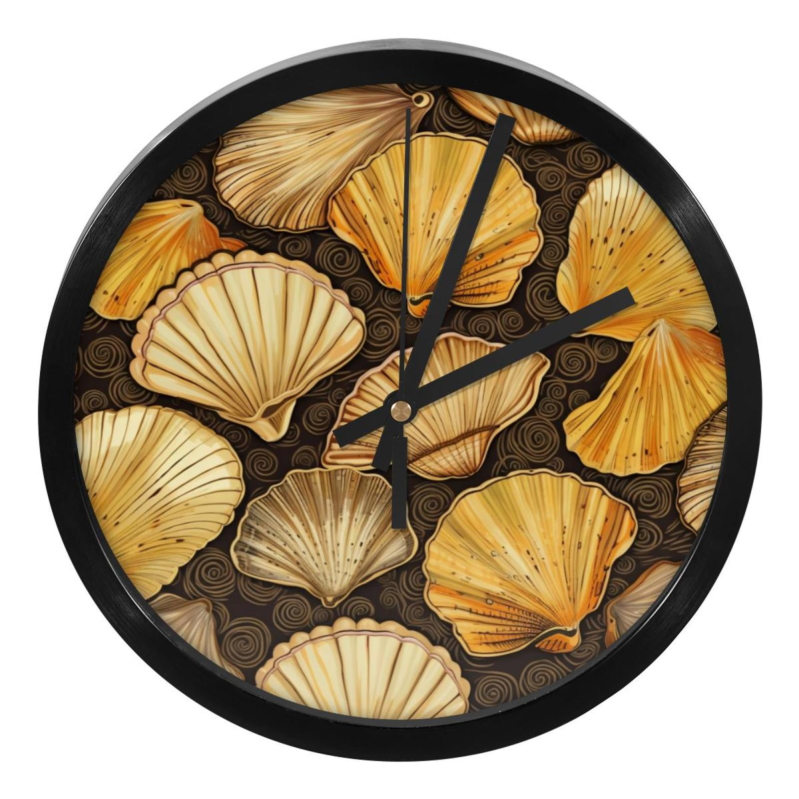 Shell 9.8 Inch Silent Round Digital Wall Clock, Battery Operated, Easy ...