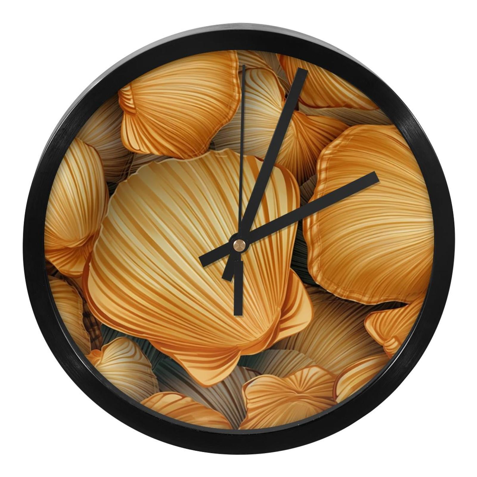 Shell 9.8 Inches Wall Clock - Silent Round Digital Clock, Battery ...