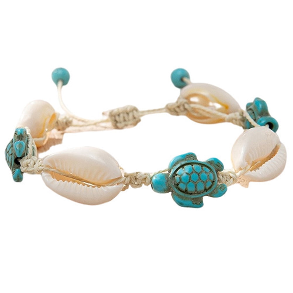 Durable Shell Anklet for Women with Seashell and Turtle Charms for ...