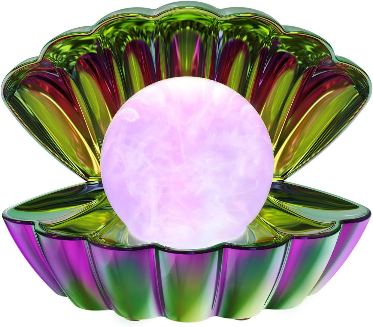 Shell Beach Themed Night Light, 8 Colors Changing Mood Shell Lamps ...