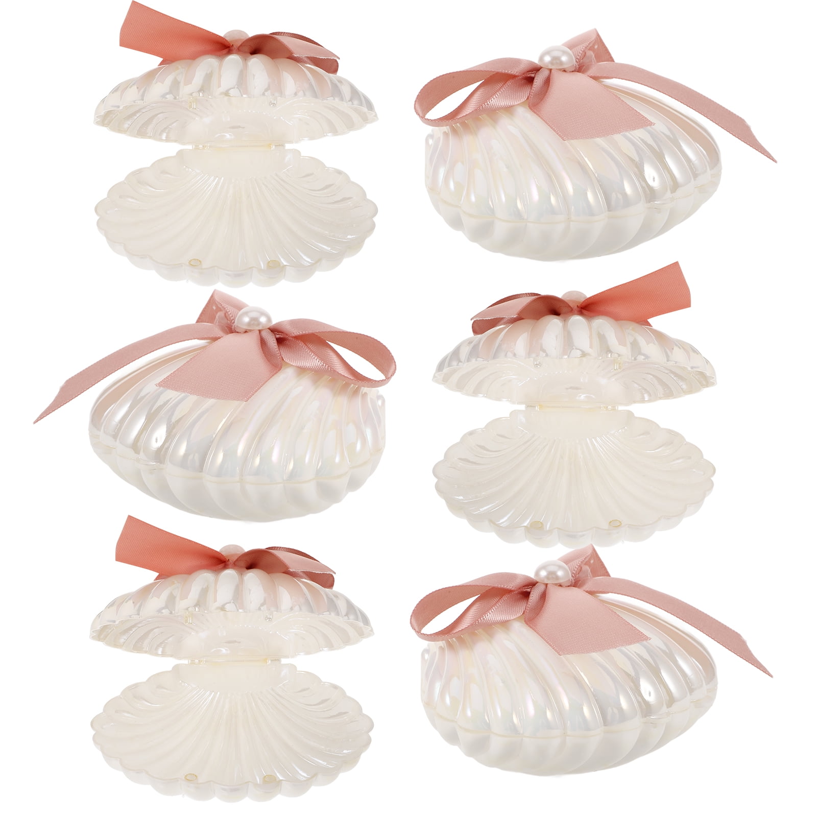 Shell Candy Box Goodie Boxes Ribbon Gift Packaging Container Pearl ...