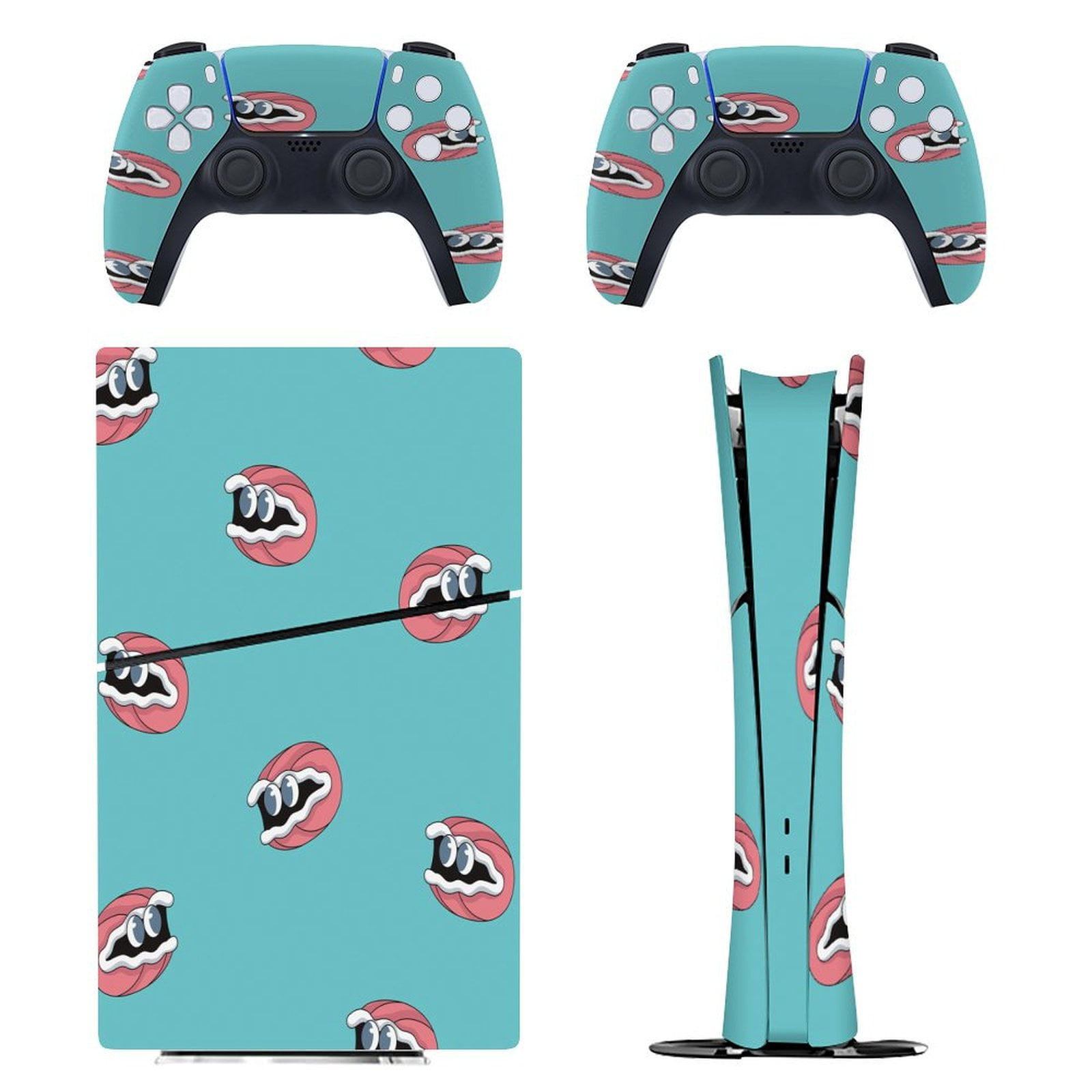 Shell Cartoon Repeating Pattern PS5/PS5 Slim Digital Disc Skin Sticker ...