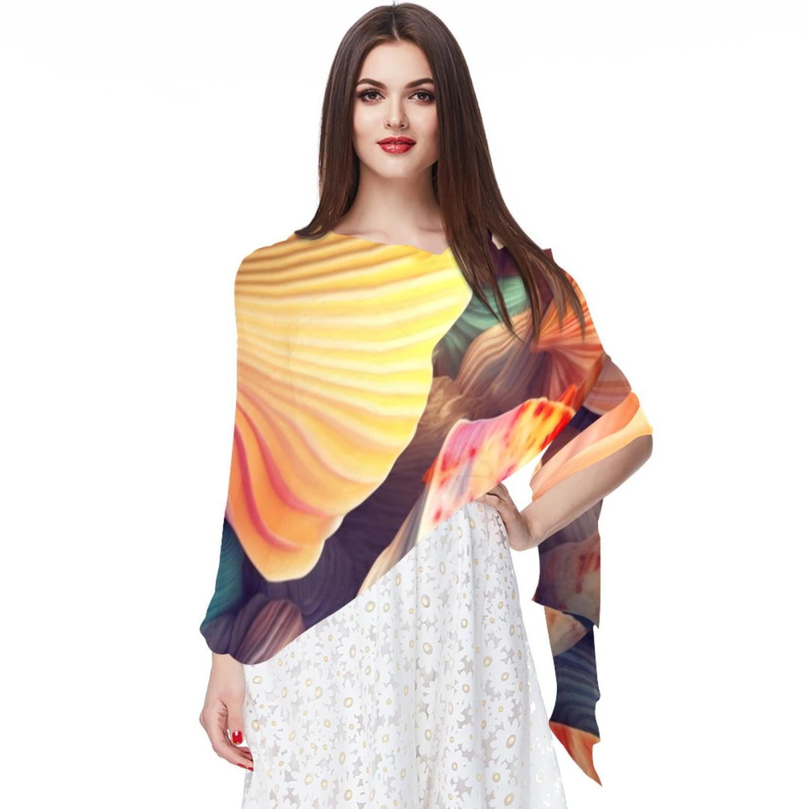 Shell Chic Translucent Chiffon Hair Scarf Light Breathable 180*73 (70. ...