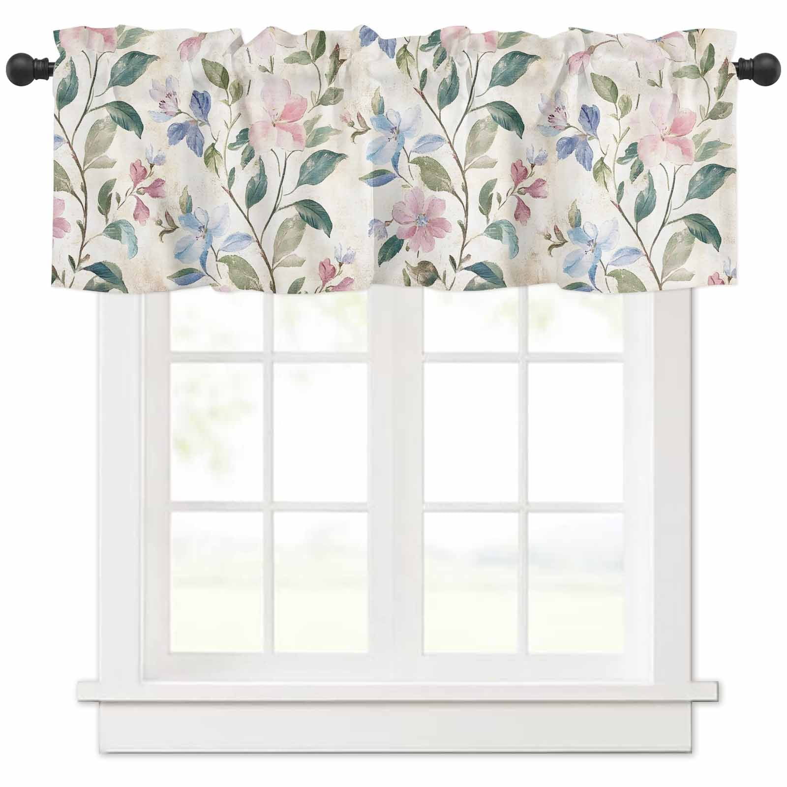 Shell Coastal Valances for Windows Farmhouse Kitchen Curtains Valances ...