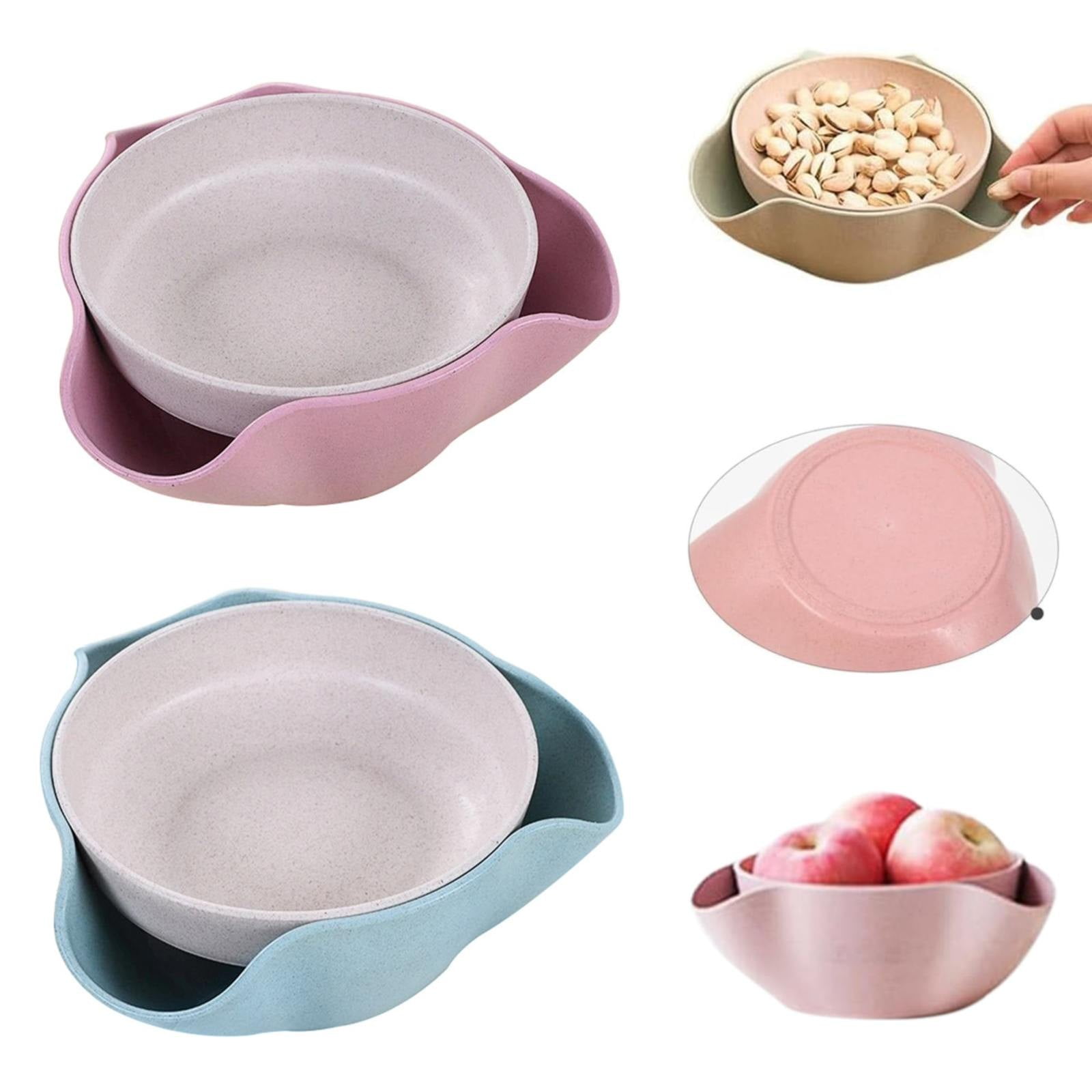 Shell Collecting Snack Bowl, Double Dish Nut Bowl With Nut Seeds Shell ...