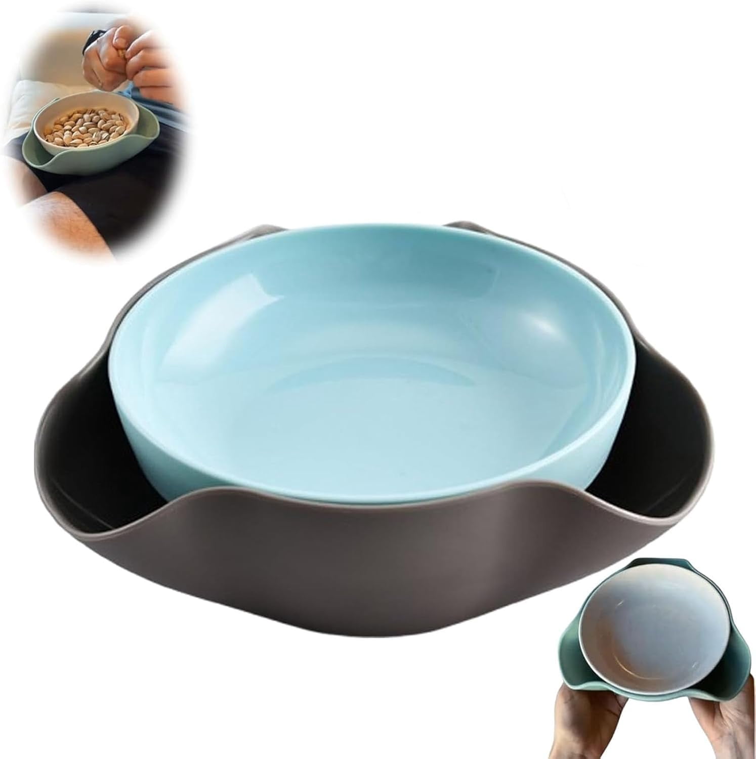 Shell Collecting Snack Bowl,Pistachio Bowl with Shell Storage,Pistachio ...