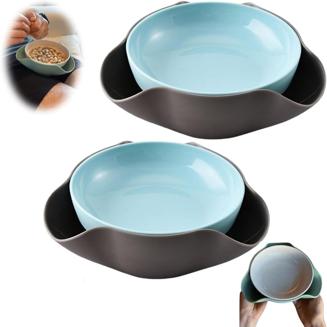 Shell Collecting Snack Bowl,Pistachio Bowl with Shell Storage,Pistachio ...