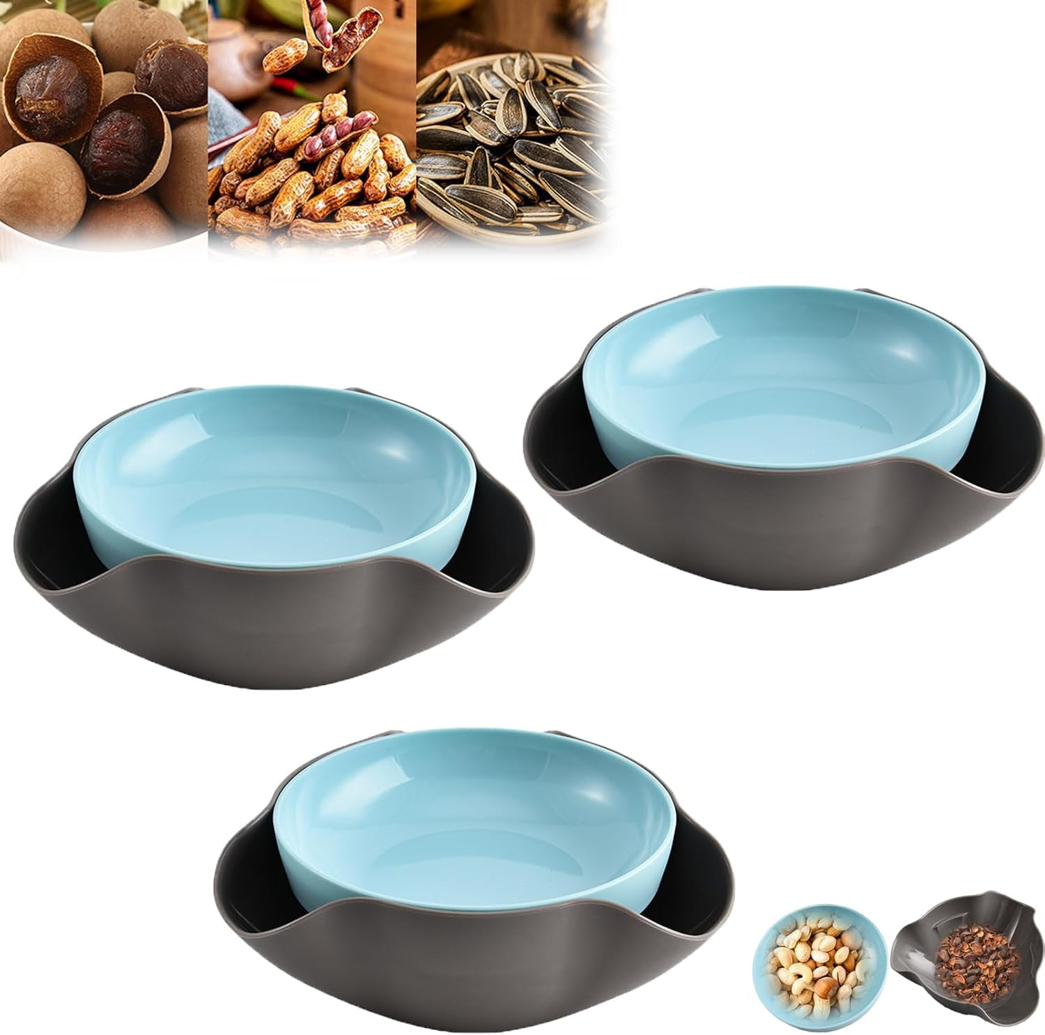 Shell Collecting Snack Bowl, Pistachio Bowls with Place to Put Shells ...