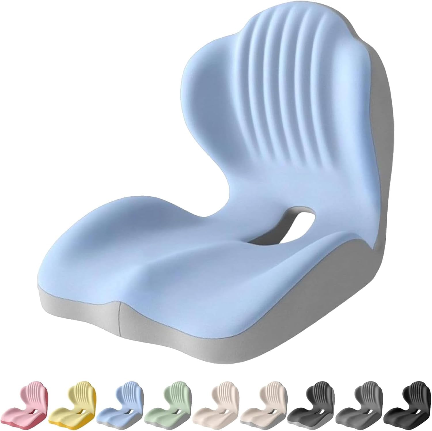 Shell-Contour Memory Foam L-Shaped Integrated Seat Cushions with Lumbar ...