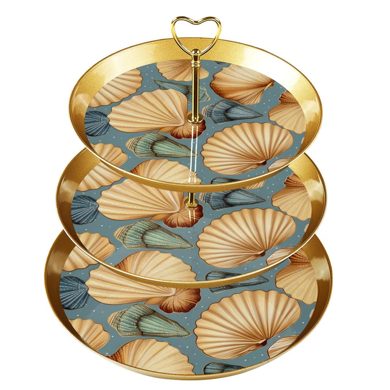Shell Decorative Jewelry Holder Stand with Plastic Discs and Iron ...
