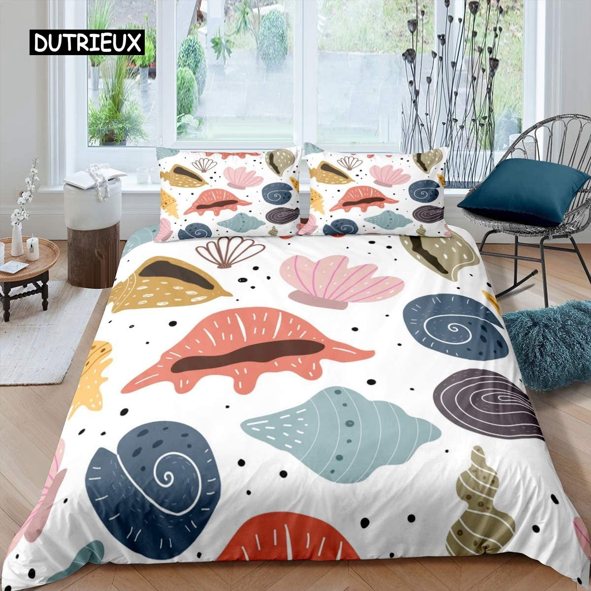 Shell Duvet Cover Hawaii Tropical Landscape Shell Bedding Set ...