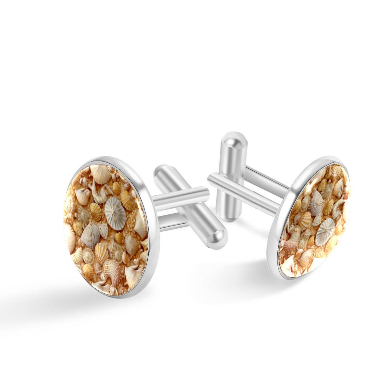 Shell Elegant Silver Jewelry Cufflink Set for Men, Made of Stainless ...